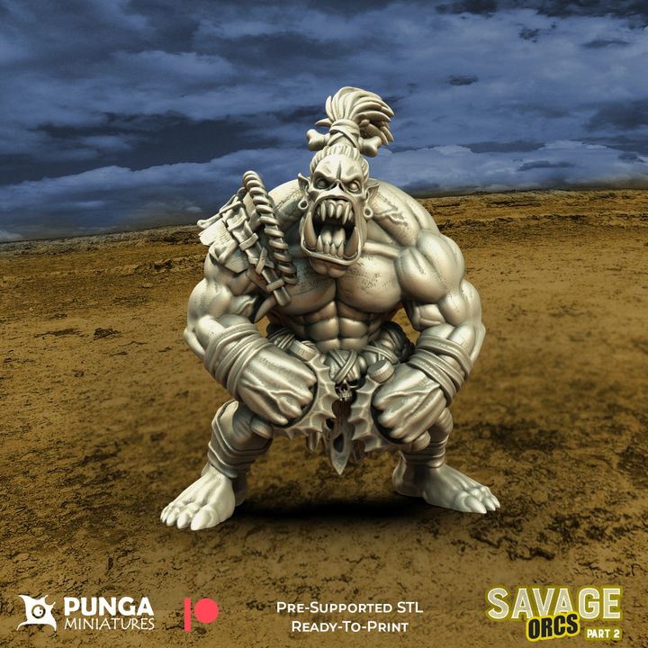 3D Printable Savage Orcs Complete Set by Punga Miniatures